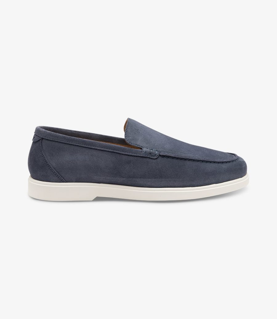 Pantofi Loafer Tuscany Denim Suede – Loake Shoemakers